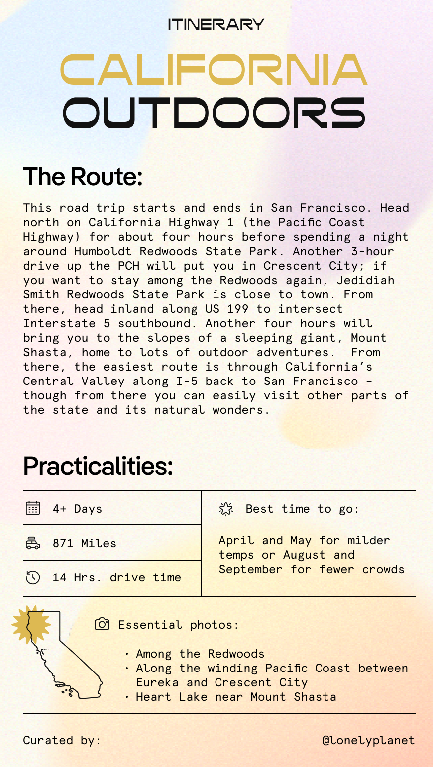 The Mixtape California: the ultimate outdoors road trip guide - Lonely ...